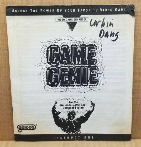 Nintendo Gameboy Game Genie Manual Instructions Booklet Insert | eBay