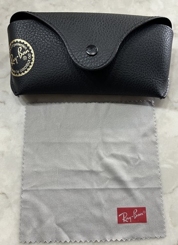 Ray ban Leather Pouch Universal Soft Sunglasses Case black, With Cloth ...