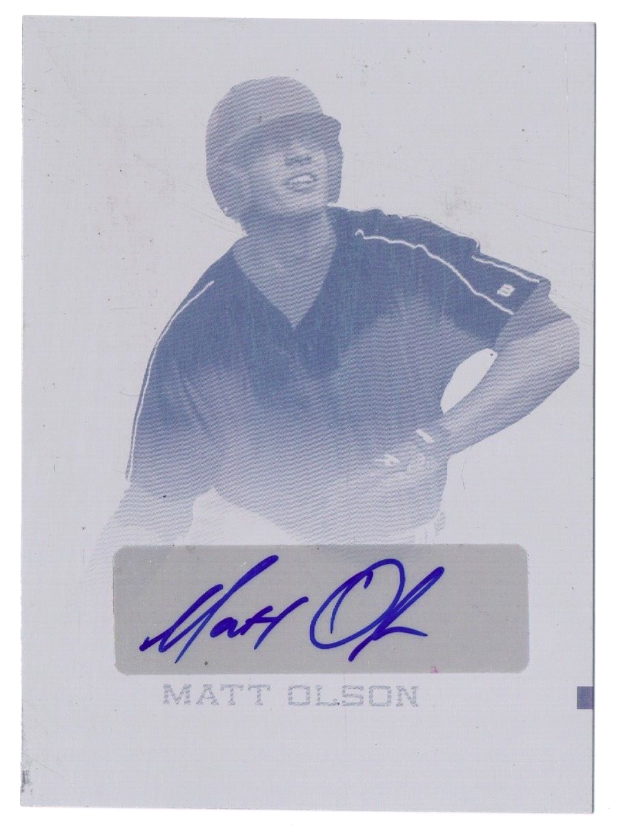 1/1 Matt Olson 2012 Leaf Rookie Signed Autographed Auto Magenta ...