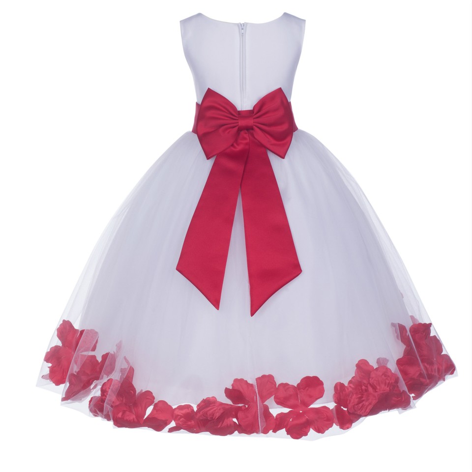 Wedding Flower Girl Dress Birthday Girl Dresses Gradation Pageant Rose ...