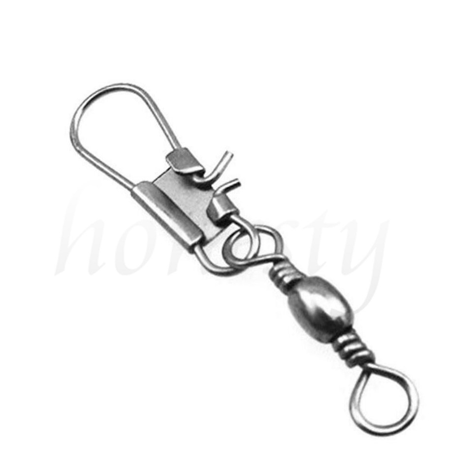50pcs Stainless Steel Swivels Interlock Snap Fishing Lure Connector ...