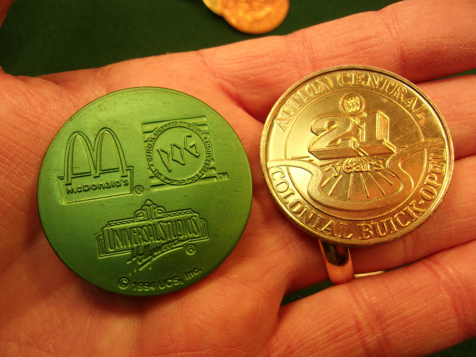 #4 of 12, LOT OF 10 OLD VTG MARDI GRAS ++ TOKENS, GOLD-GREEN-SILVER ...