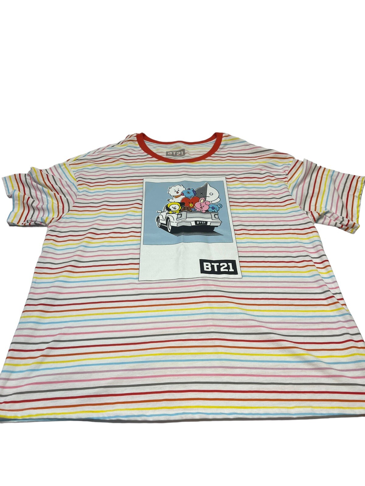 BTS BT21 Rainbow Stripe Punk Koya Line Friends Graphi… - Gem