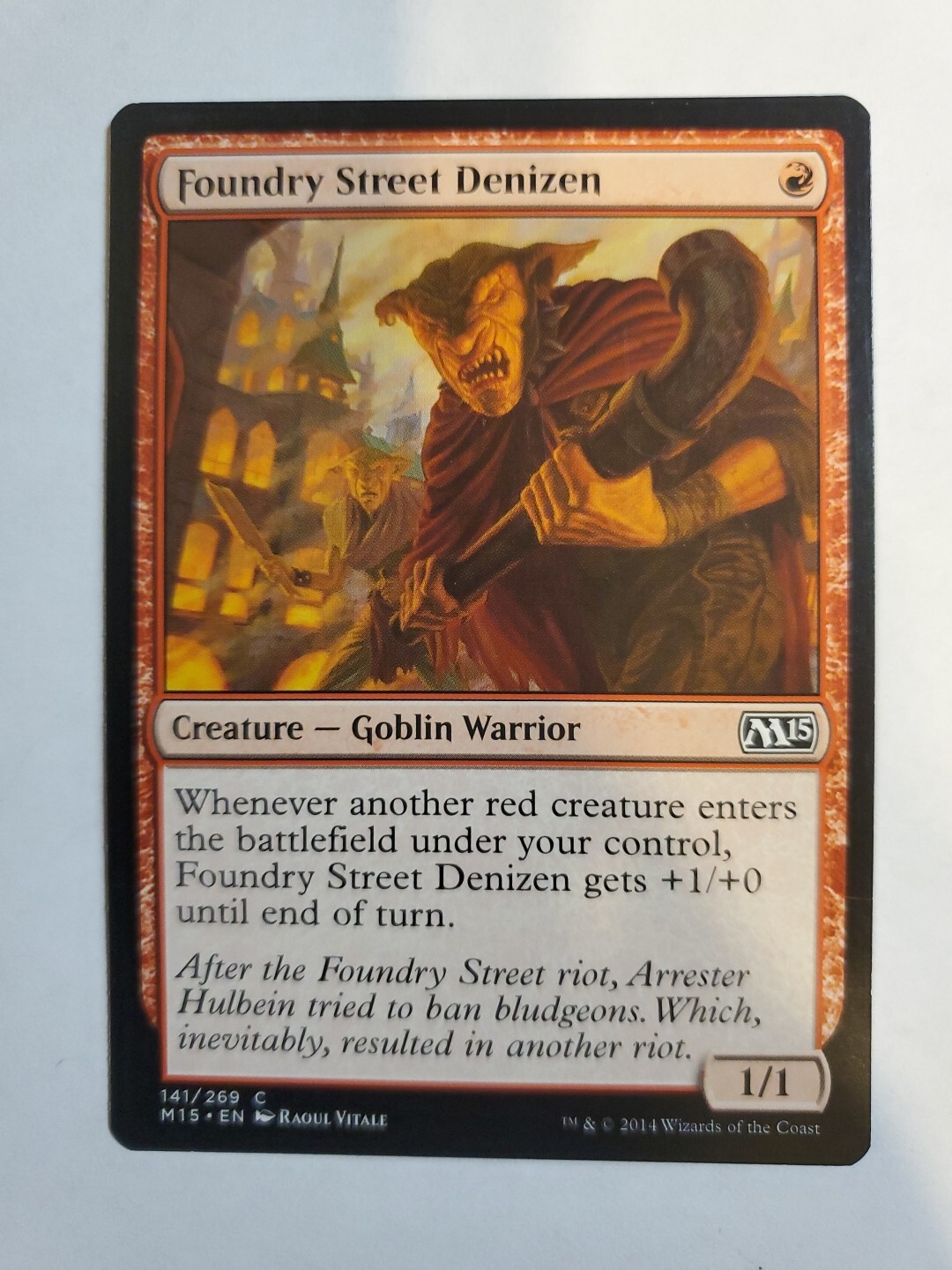 MTG Magic The Gathering Card Foundy Street Denizen Creature Goblin ...