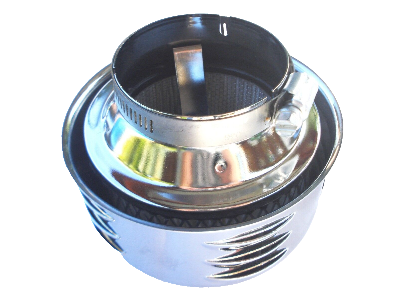 HOT ROD 4" AIR CLEANER LONG NECK LOUVRED COVER | eBay