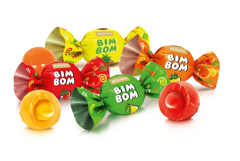 ROSHEN BIM BOM Fruit Flavor Party Candies European Sweets Large Bag 1kg ...