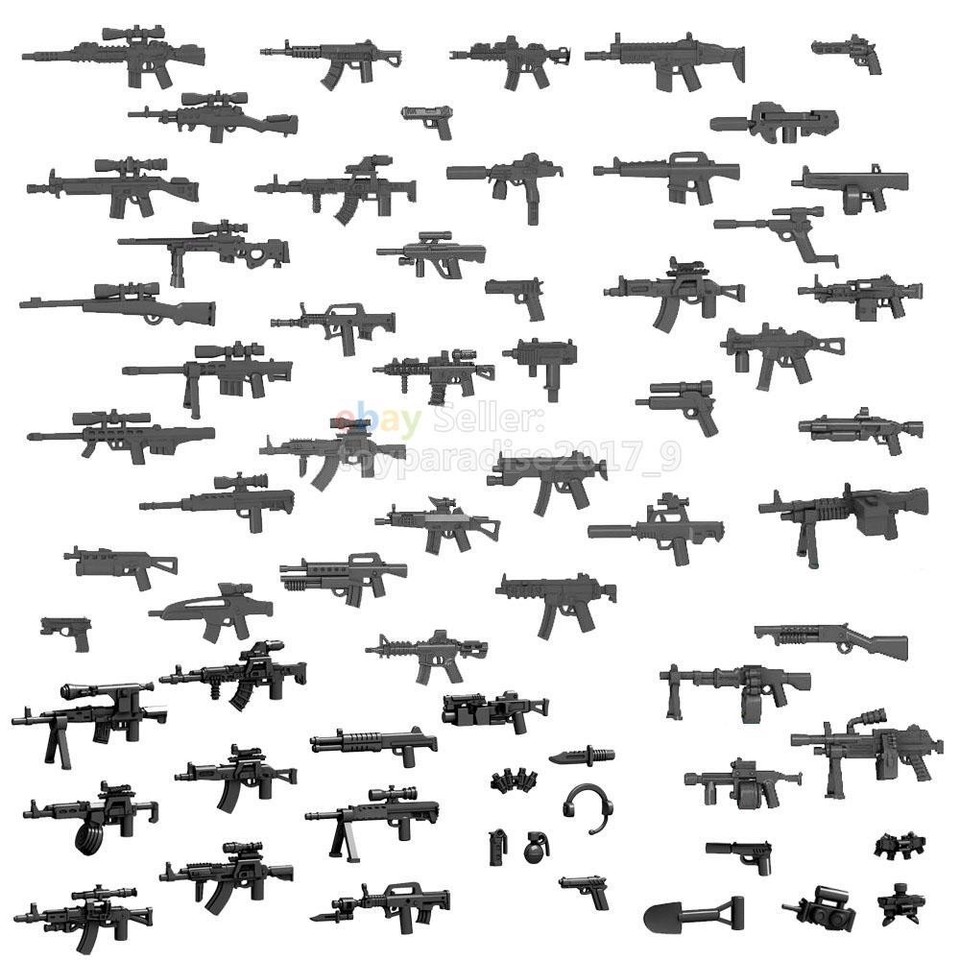 Weapon Pack Assorted Lot Of Weapons Guns Rifles For Mini Military ...