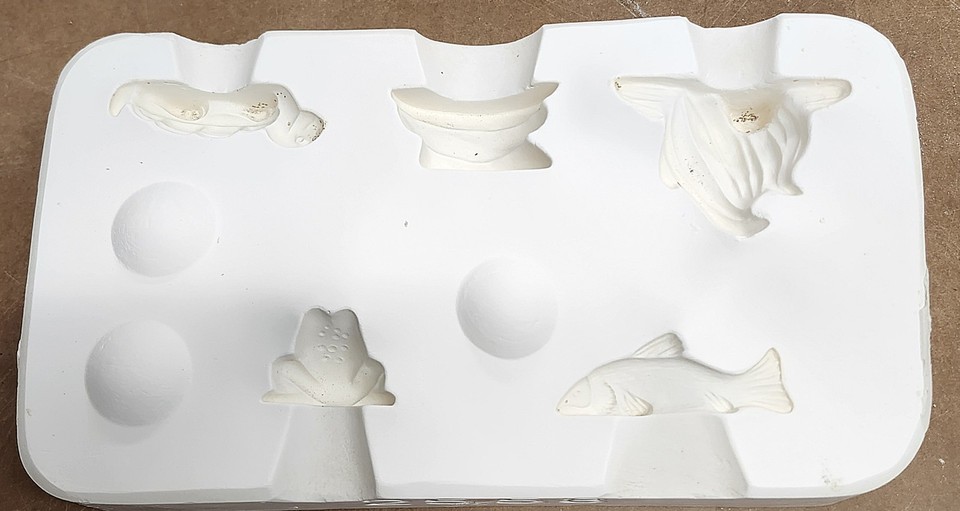 Kimple Ceramic Slip Casting Mold *Small Animals* 2558 Frog Turtle Fish ...