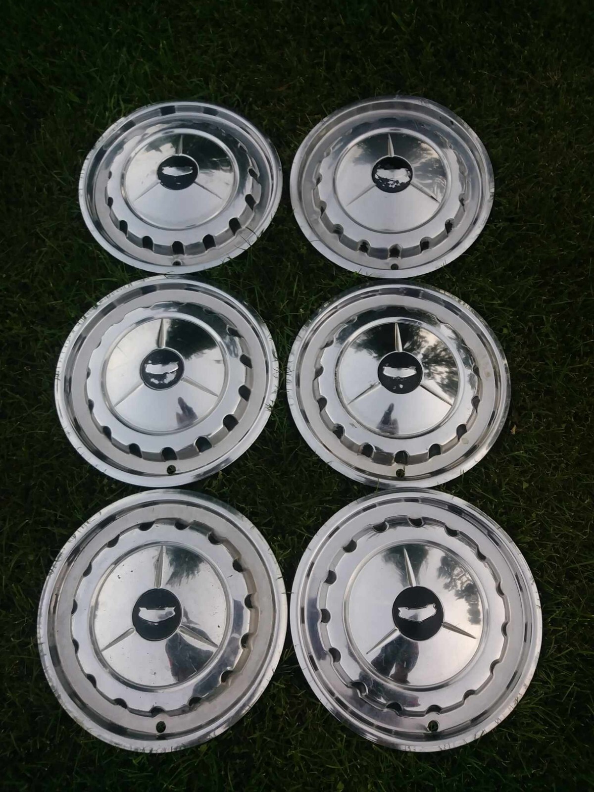 1957 CHEVROLET BEL AIR NOMAD Wheel Cover Hubcaps OEM LOT OF 6 MAKE ...