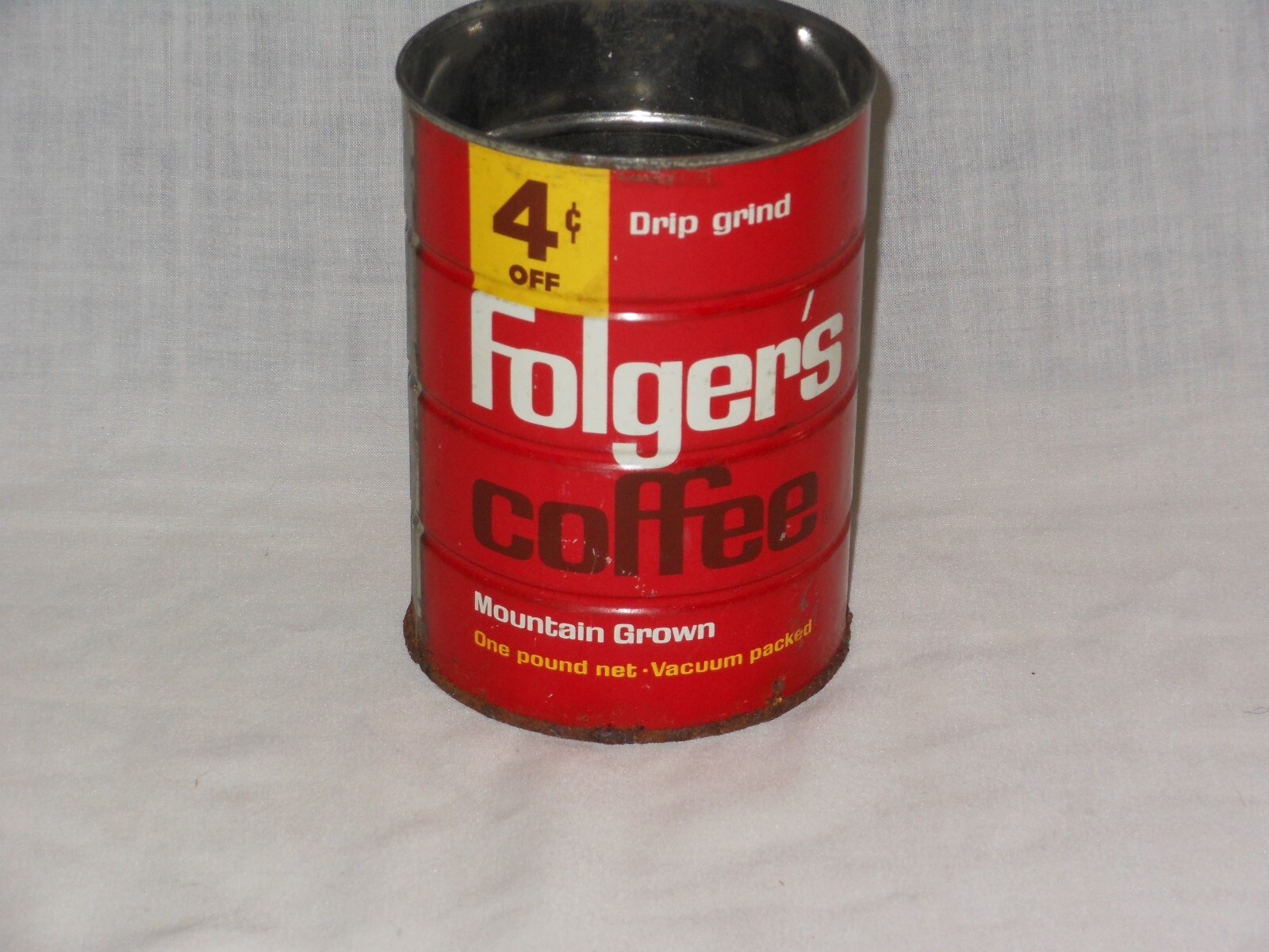 Vintage Folgers Coffee Drip Grind 1lb Coffee Can, Empty | eBay