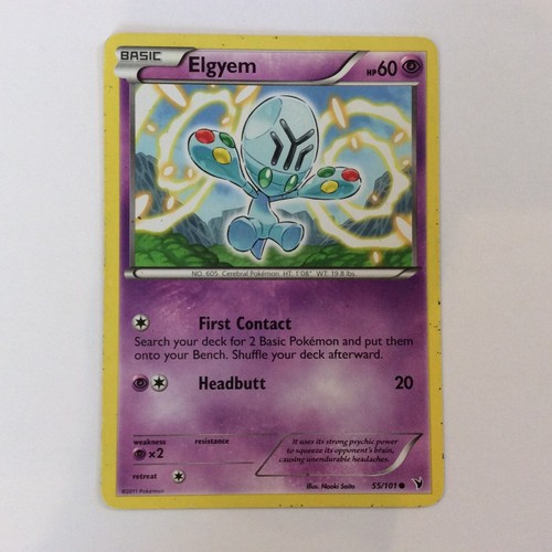 2011 Pokemon Card Basic Elgyem HP 60 55/101 | eBay
