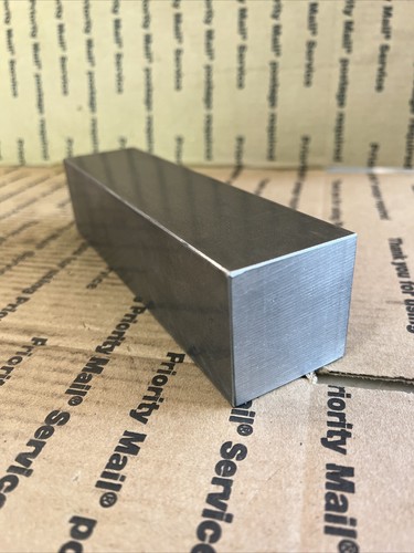 2" Square Steel Bar Stock Blacksmith Iron Machining 8" L 1018 CF Smooth ...