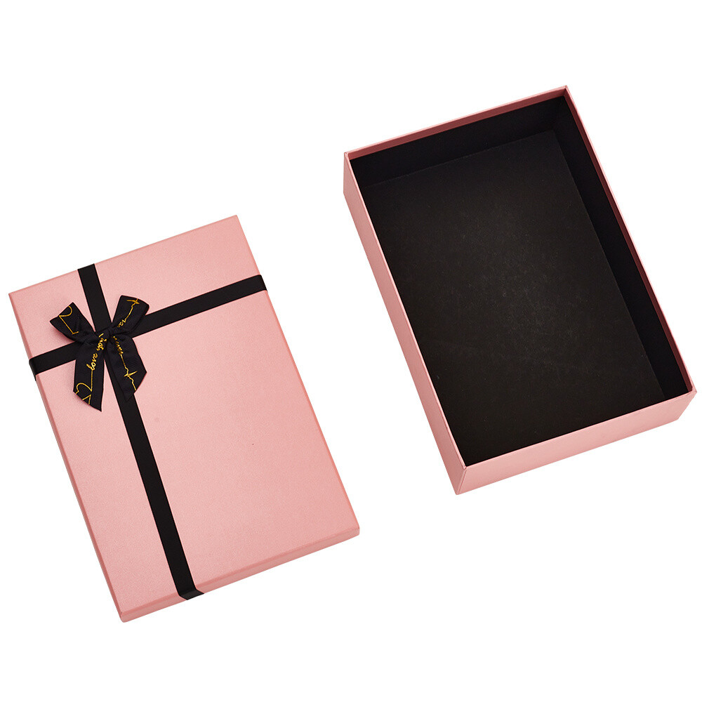 Set of 5 Gift Boxes with Lids Ribbon Bow Rectangle Gift Box Presents ...