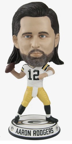 Aaron Rodgers Green Bay Packers FOCO Bobblehead MVP Variant #/72 ...