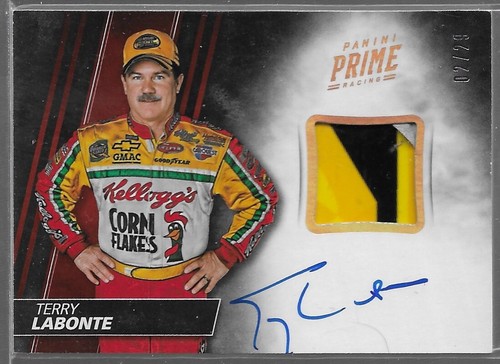 2018 Panini Prime Racing Terry Labonte Autograph Materials Holo Gold ...