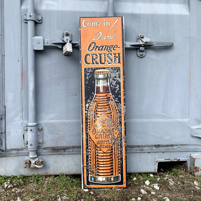 36in Orange Crush Soda Sign Vintage Style Repop Sign | eBay