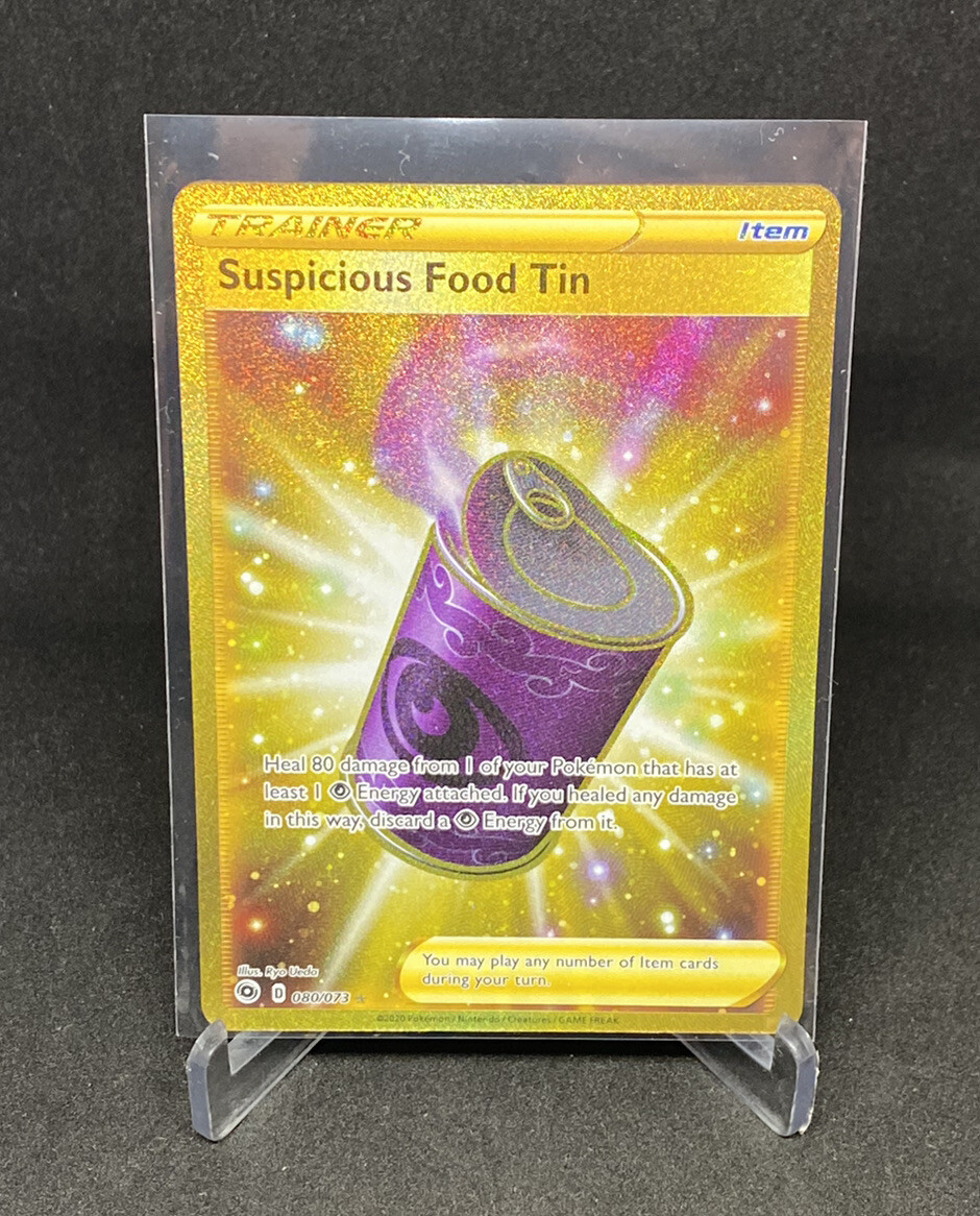 2020 POKEMON CHAMPION’S PATH SUSPICIOUS FOOD TIN GOLD HOLO TRAINER ITEM ...