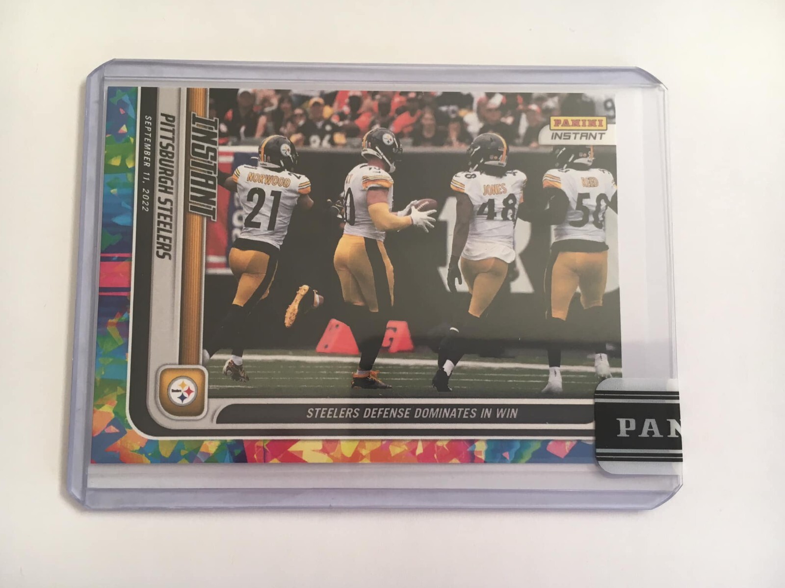 2022 PANINI NFL INSTANT #3 STEELERS DEFENSE DOMINATES IN WIN VERSICOLOR ...