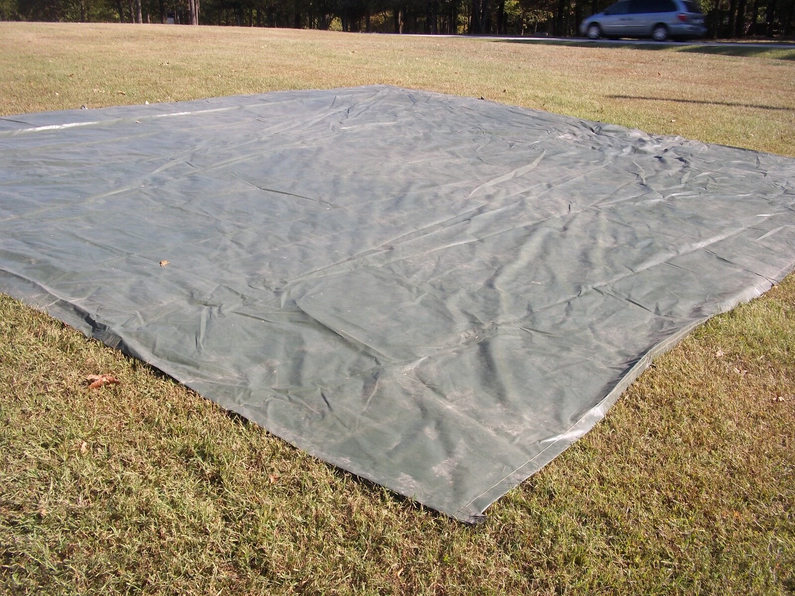 MILITARY SURPLUS VINYL CANVAS TARP TENT HUNT CAMPING 22 ft x 26 Ft ...