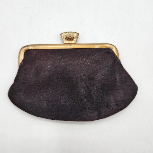 Vintage Crown Lewis Ladies Black Change Coin Purse | eBay