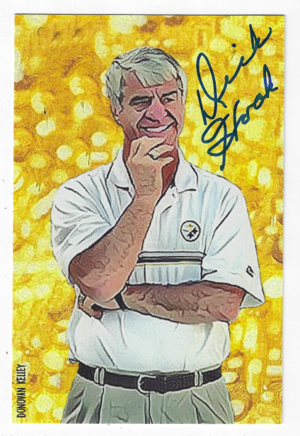 Autographed DICK HOAK Pittsburgh Steelers Custom 4x6 Art card w/COA | eBay