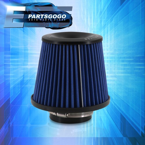 3" Cold /Short Ram Air Intake High Flow Cone Filter Blue Induction CAI ...