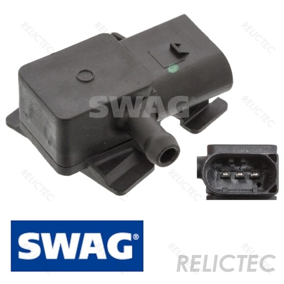 Exhaust air pressure sensor DPF BMW Mini:E91,E90,E92,F10,F11,R60,F30 ...