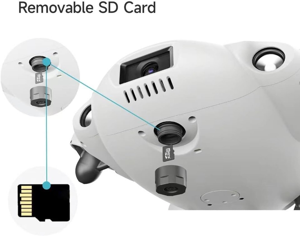 V-EVO 4K60FPS Underwater Drone Kit AI Vision 360° Depth Hold Portable ...