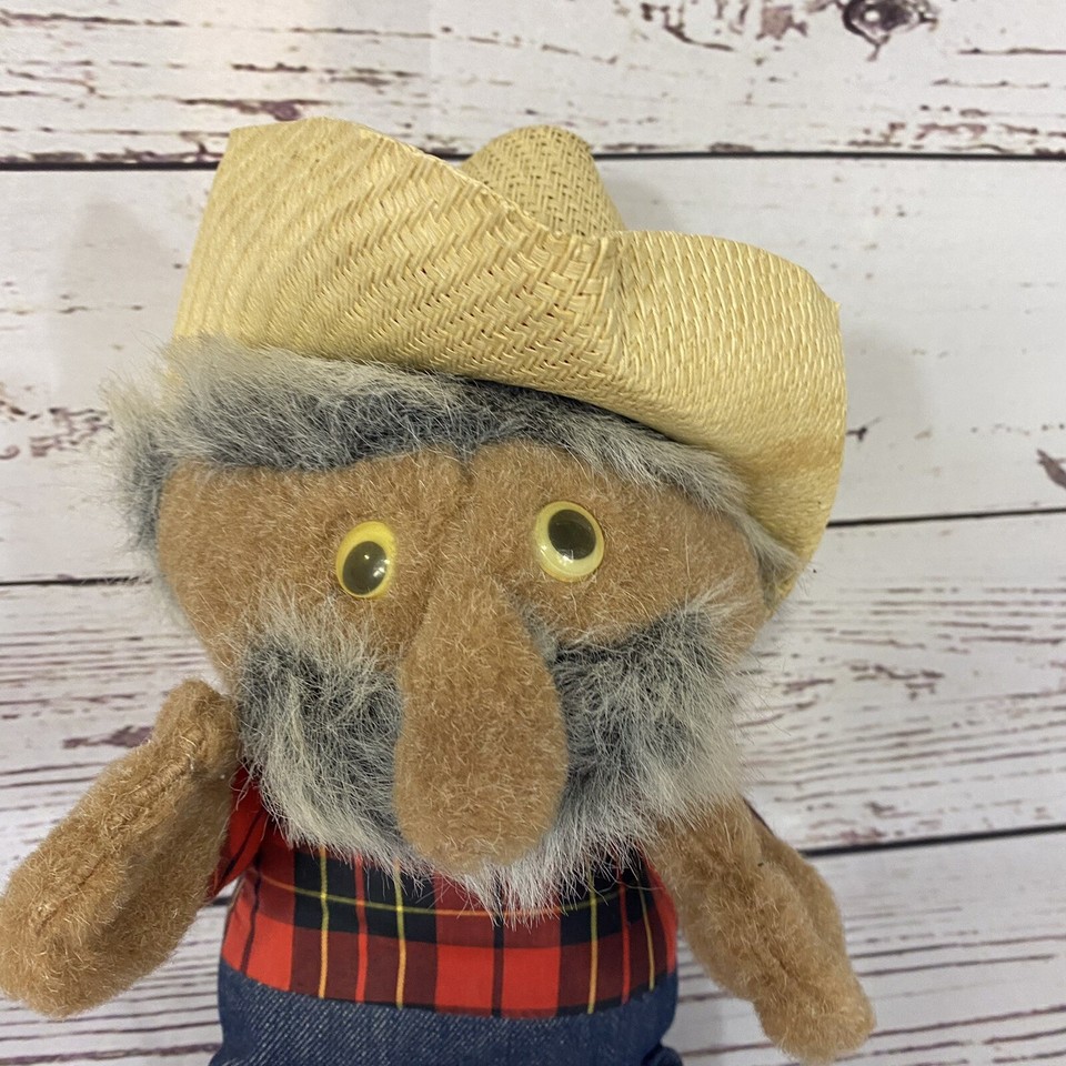 Vintage Hee Haw Plush Shotgun Red Stuffed Doll Grandpa Cowboy Animal ...