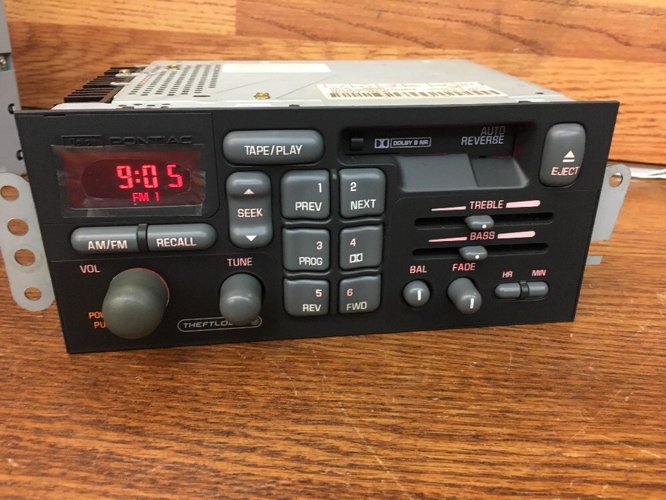 Mint - AM/FM/Cassette Radio Pontiac Fiero 1984 85 86 87 88 OEM GM ...