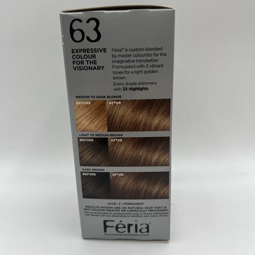 L'Oreal Feria Shimmering Permanent Hair Color 63 Sparkling Amber 6 Pack ...