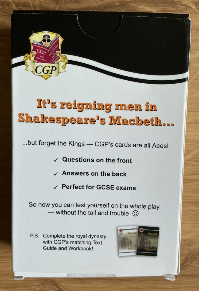 CGP GCSE English Macbeth Revision Question Cards Grades 9-1 (VGC) | eBay