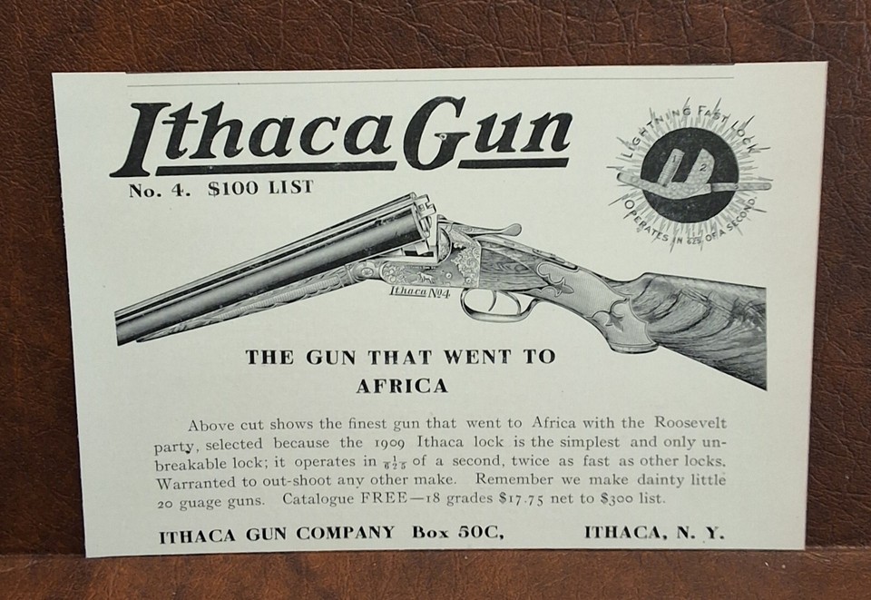 Antique 1900's Hunting Shotgun - Ithaca Guns - 1909-1912 Art AD LOT | eBay