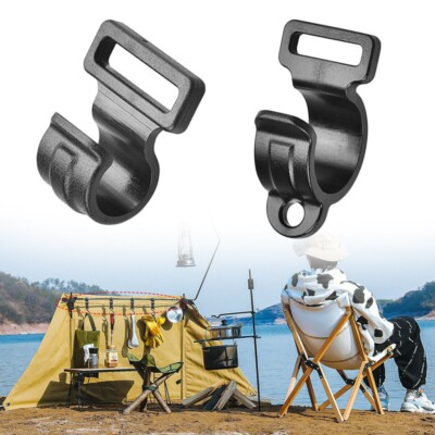5-20x Plastic Camping Tent Pole Hook C Clip Caravan Awning Tent Inner ...