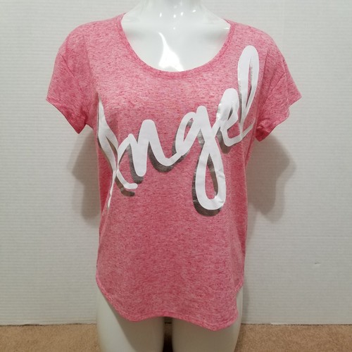 Victoria's Secret top Medium Angel slogan graphic slub knit | eBay