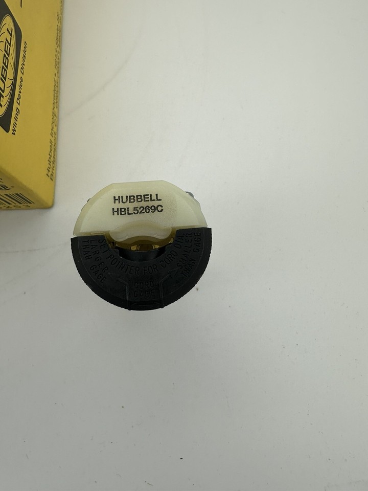 Hubbell HBL5269C 2 Pole 3 Wire Grounding 15A 125V NEMA 5-15R Connector ...