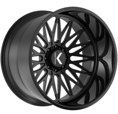 SET of 4 NEW 22x12 KG1 Seismic Forged KC059 Black Wheels 8x170 Ford ...