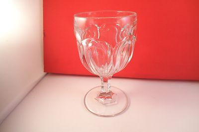 Vintage EAPG Clear Glass Panel Water Wine Goblet | eBay