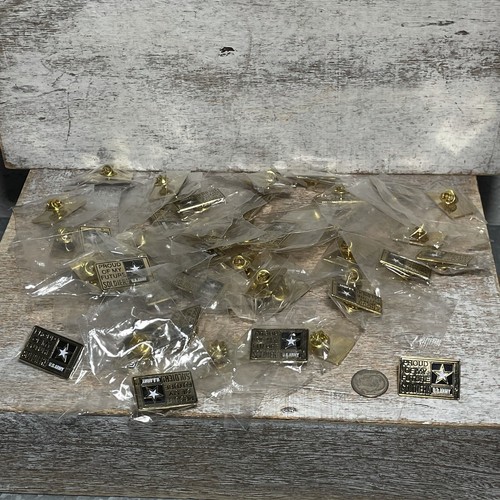 Lot of 42 U.S. Army Pins Merch Proud Of My Future Soldier Gold 1" Brand ...