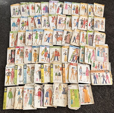 Vintage Sewing Patterns Lot Over 60 - 1950s 60s 70s Ladies Simplicity ...