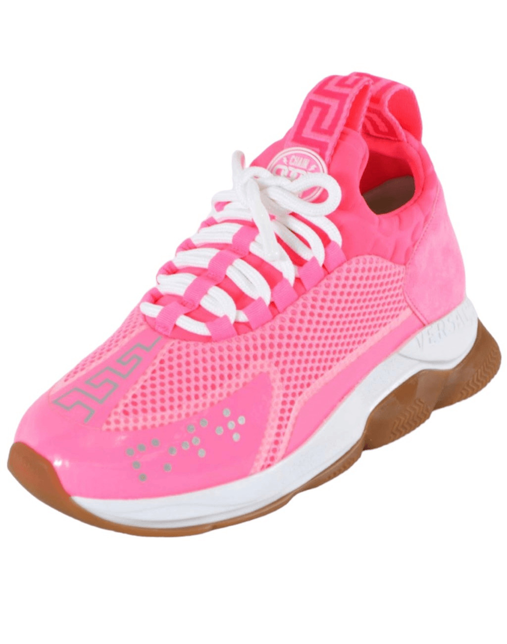 Versace Chain Reaction Neon Pink Sneakers Women's Siz… - Gem