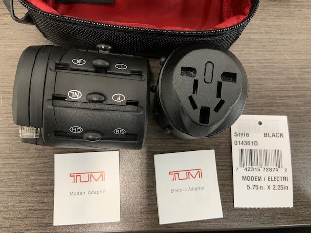 Tumi Travel Universal Power Adapter & Modem Adapter 014361d for sale ...