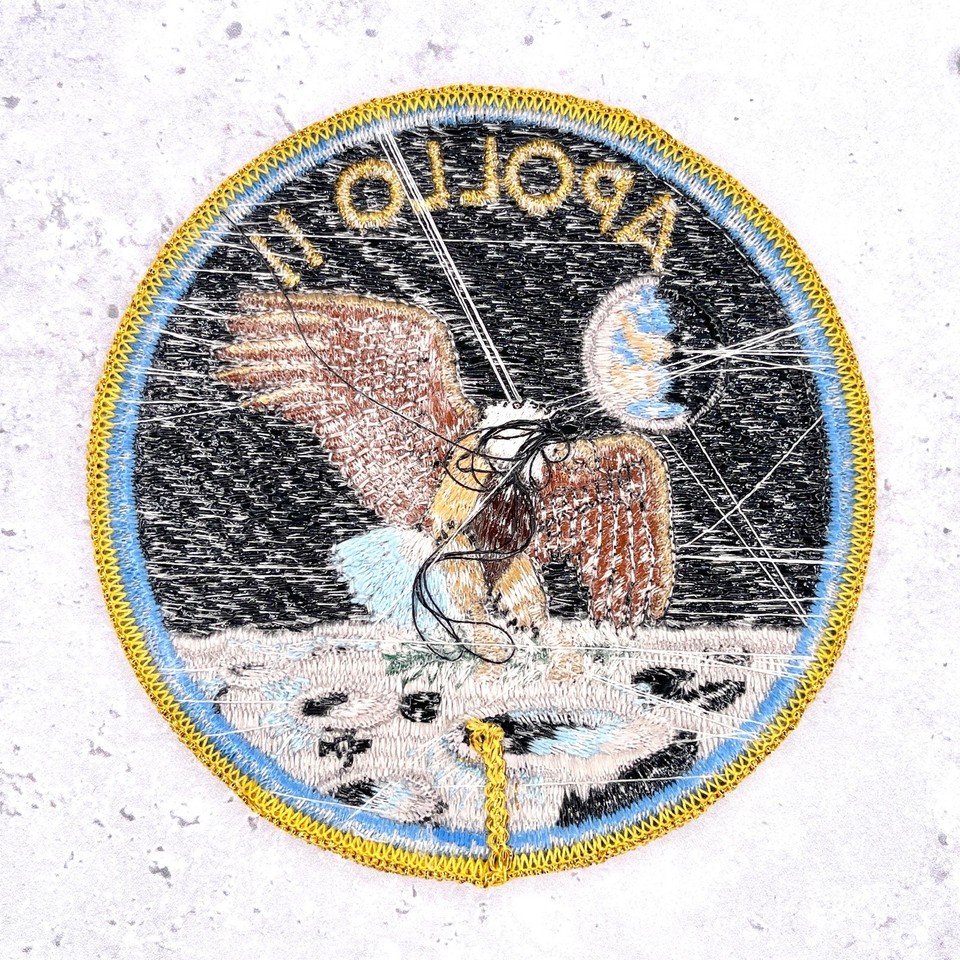 Vintage Apollo 11 Patch • NASA Astronaut Moon Landing Space Mission • 4 ...