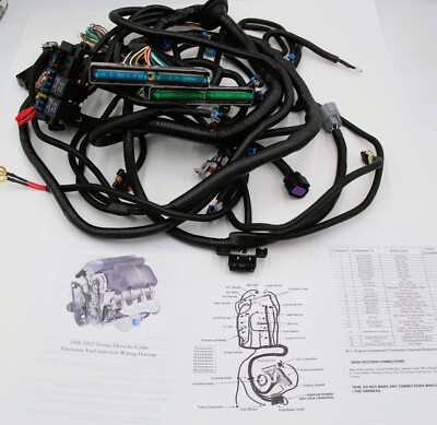 97 - 06 LS1 LS6 4.8 5.3 6.0 LQ4 LQ9 DBW ENGINE 4L80E STANDALONE WIRING ...