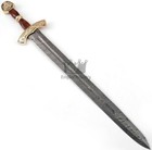 Custom Handmade Damascus Steel Viking 32 Inches Sword Fixed Blade With ...