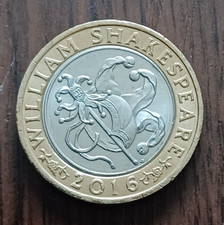 2016 William Shakespeare Two Pound Coin Comedies Jester for sale online ...