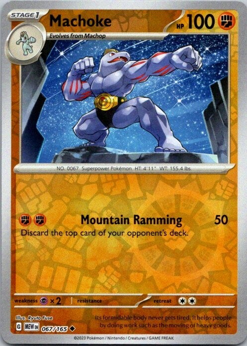 Pokemon Card Machoke 067/165 Scarlet and Violet 151 Reverse Holo | eBay