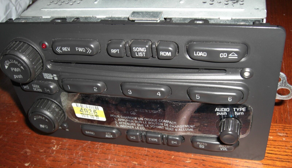 2003-07 GM GMC CHEVY OEM Factory RDS Stereo AMFM Radio 6 Disc Changer ...
