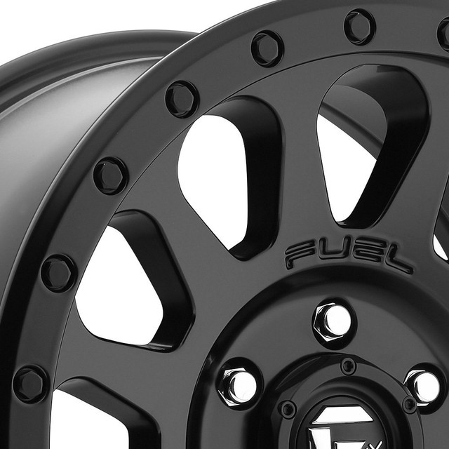 Set of 4 17x8.5 Et 7 Fuel D579 Vector Black Wheels 6x139.7 for sale ...