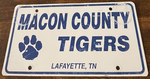Macon County High School Tigers Booster License Plate Lafayette TN ...